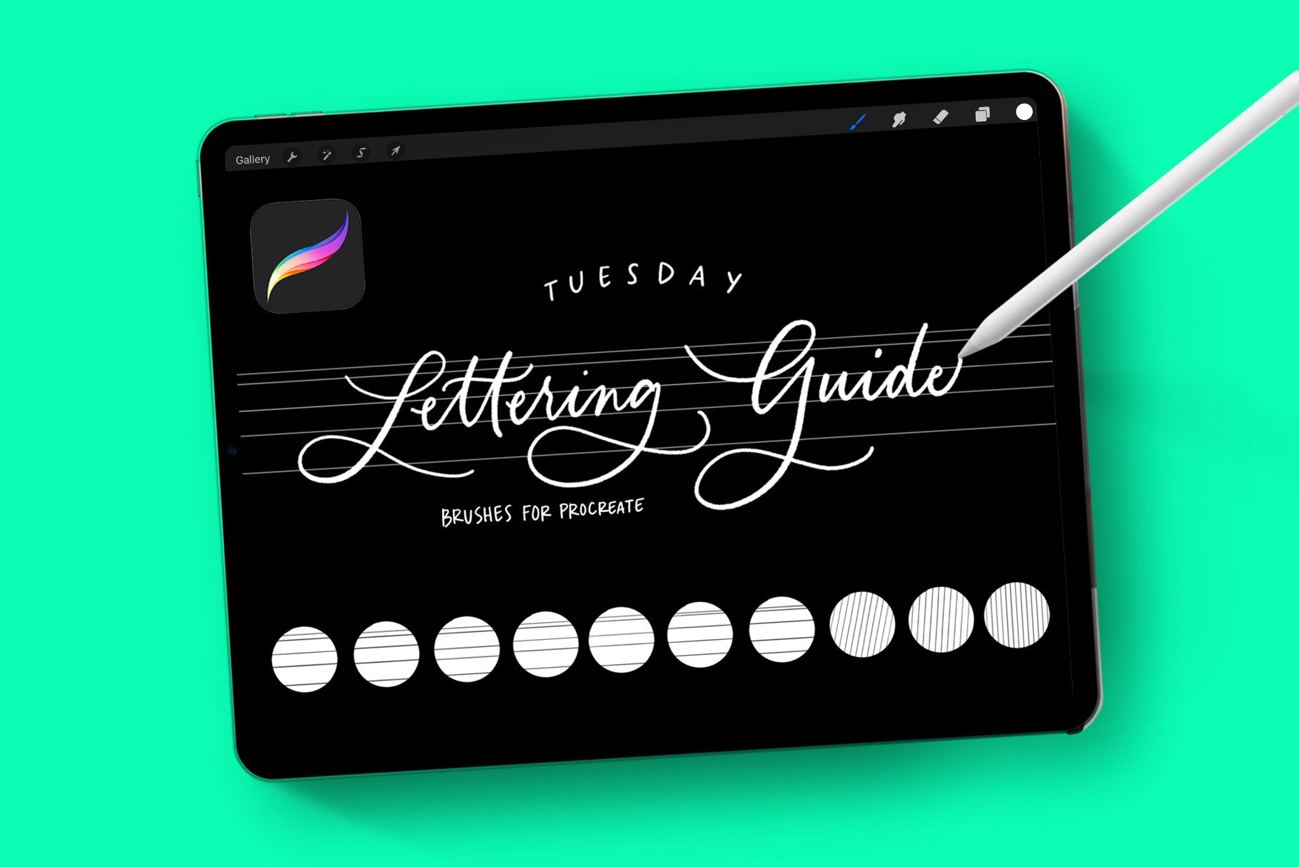 Lettering Guide Brushes for Procreate – Every Tuesday