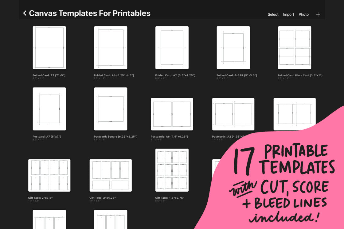 Printable Canvas Templates – Every Tuesday