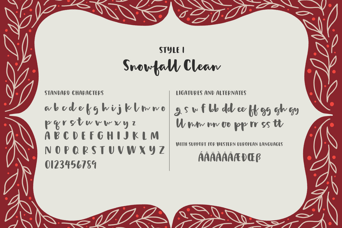 Snowfall Font Trio – Every Tuesday